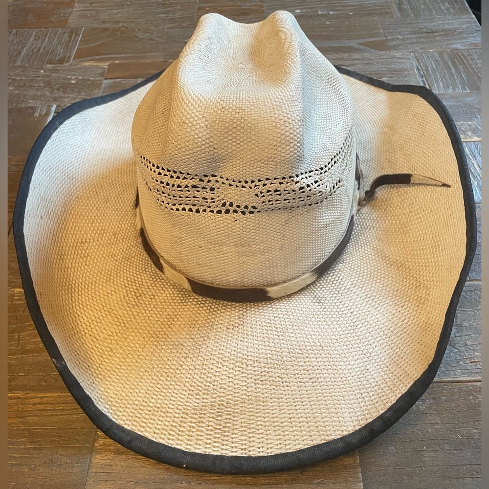 Bandora Distressed Straw Western Cowboy Hat - Gem